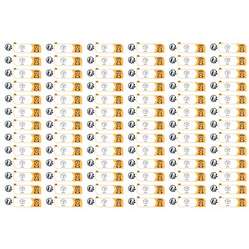 Triman Carton 78 étiquettes sur A4