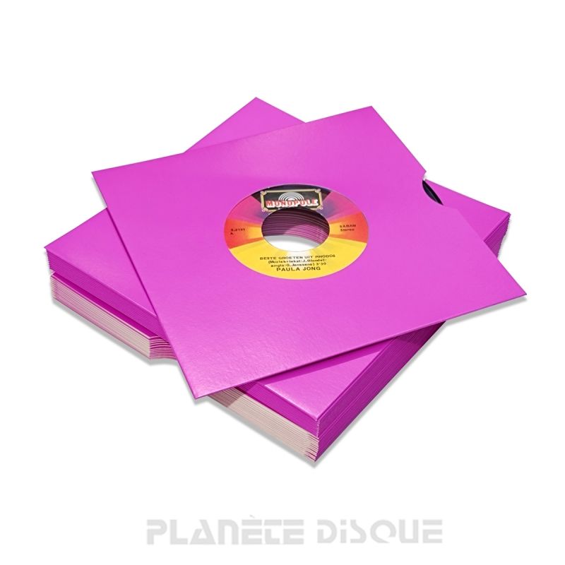 20 Purple Record Jackets with Center Holes for 7 inch Single