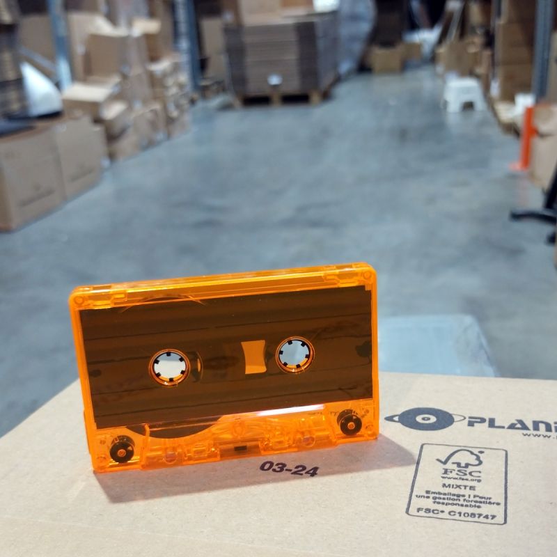 Ferro 90 minutes audio cassette, orange fluo