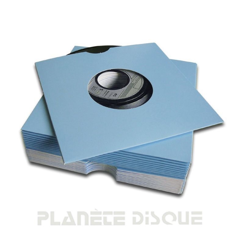 20 Blue Record Jackets with Center Holes for 7 inch Single