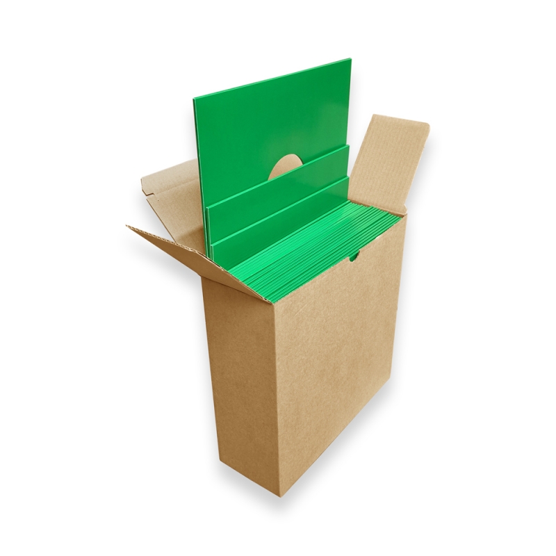 25 Green Record Jackets with Spine and Center Holes for 12 inch LP